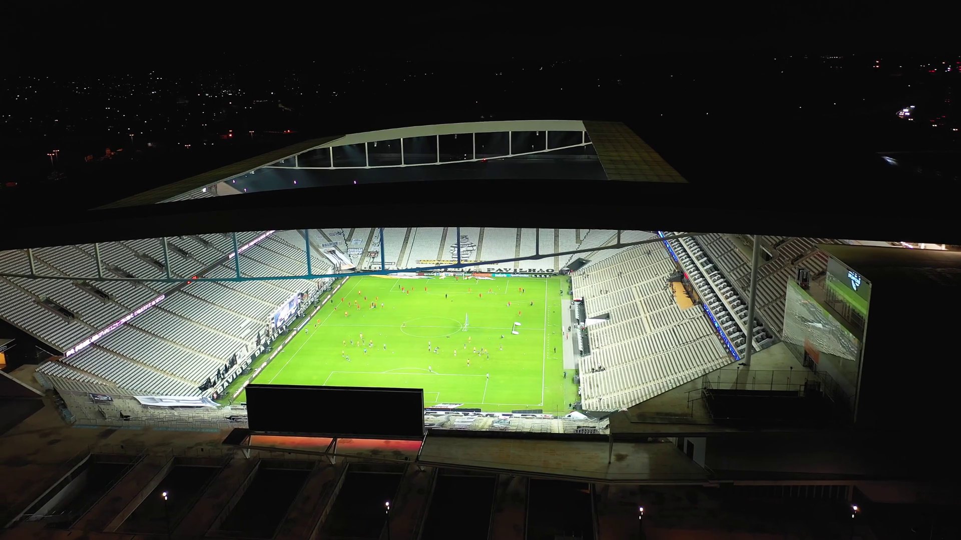 Night Aerial Landscape Of Sports Scenery At Stock Footage SBV-347191638 ...