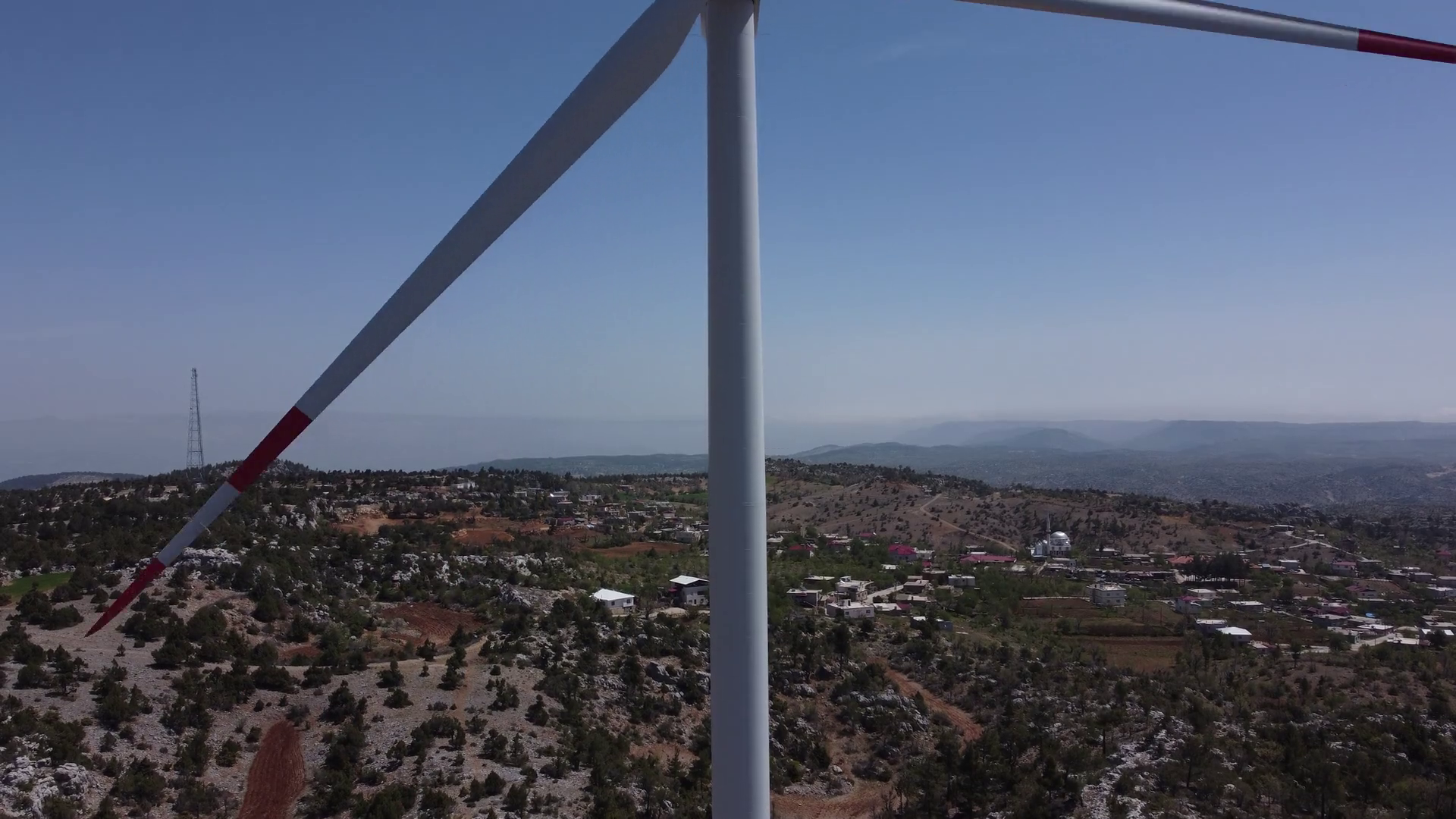 Wind Panel Installed On Top Of Mountain Stock Footage SBV-347676796 ...