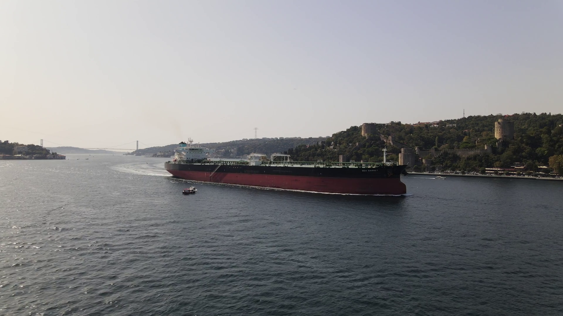 Istanbul Turkey: Aerial View Of Cargo Ship Stock Footage SBV-347654578 ...