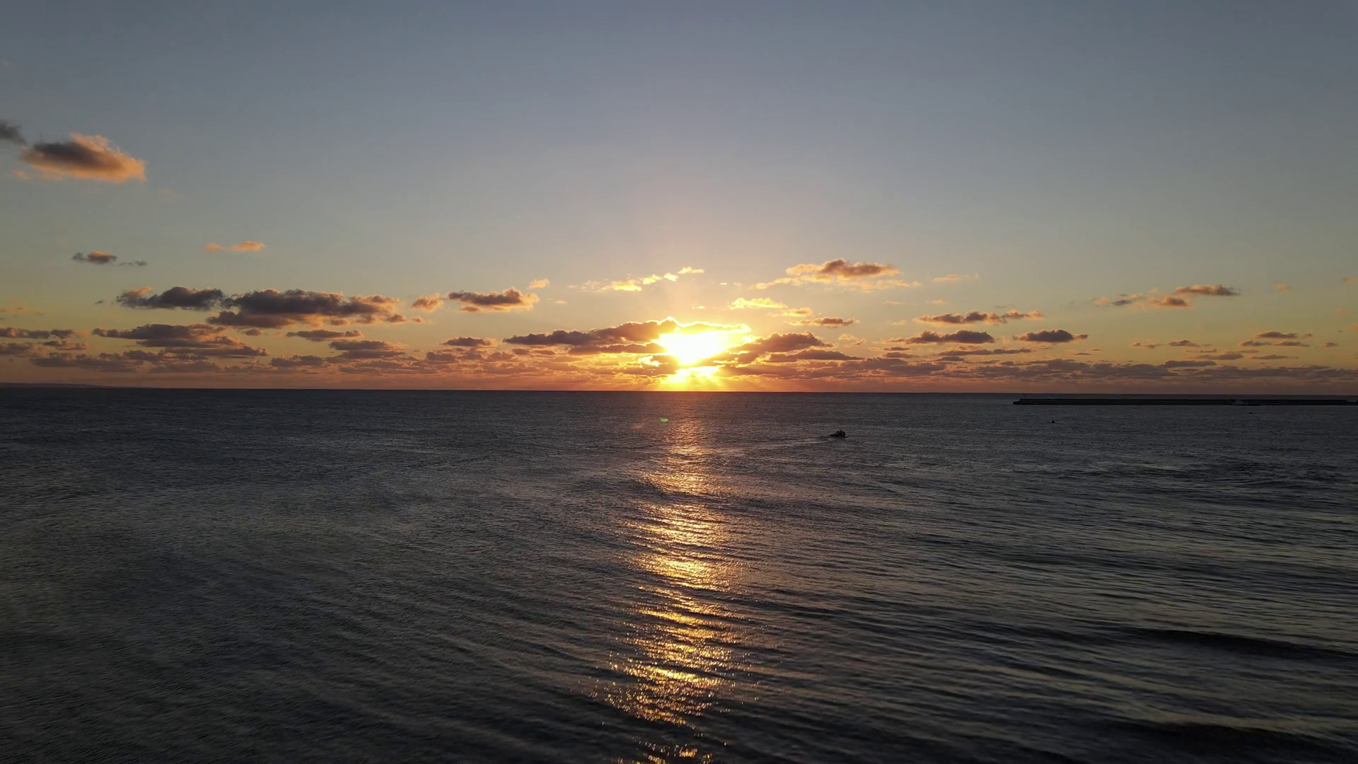 Aerial View Of Sunset Sea Waves Overhead Stock Footage SBV-347654156 ...