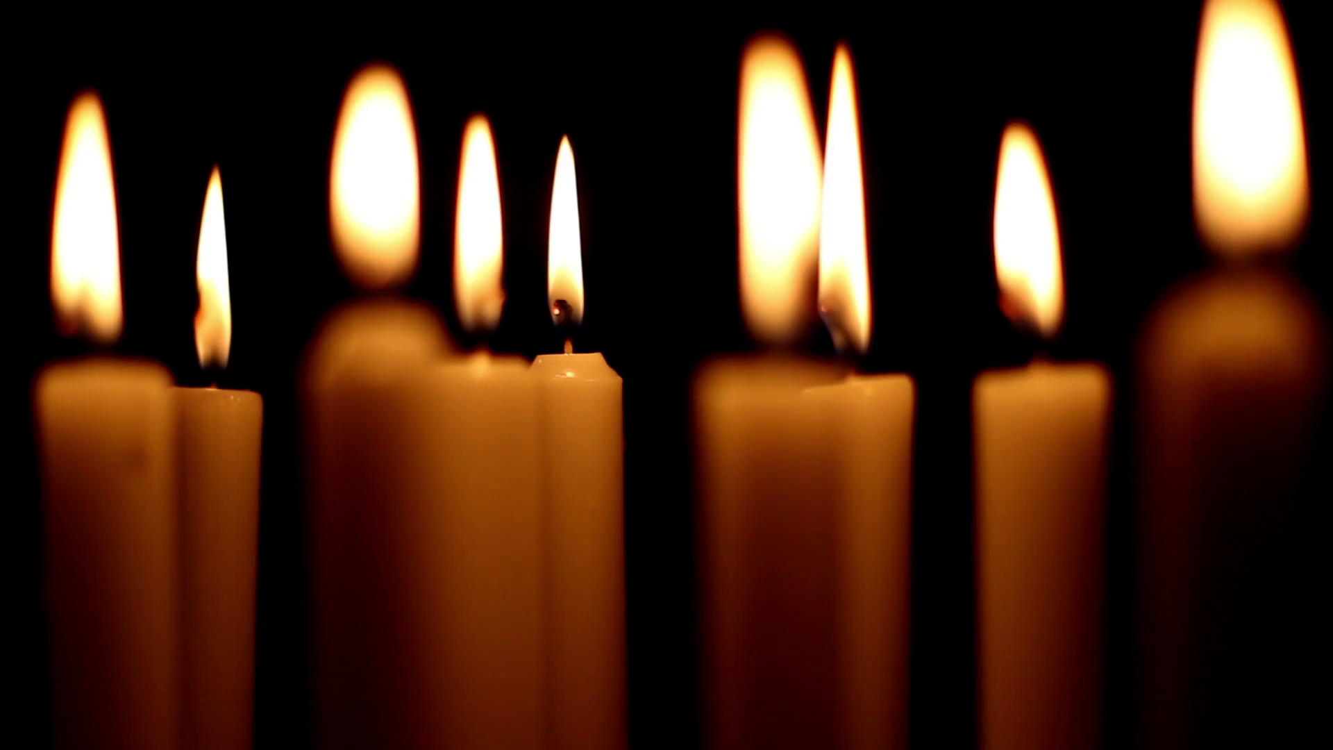 Thin Thick Candles Burning Together Candles Stock Footage SBV-347674990 ...