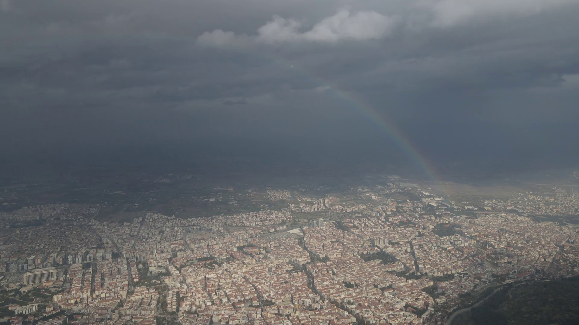 Rainbow Drone View Over City Of Manisa Stock Footage SBV-347643795 ...