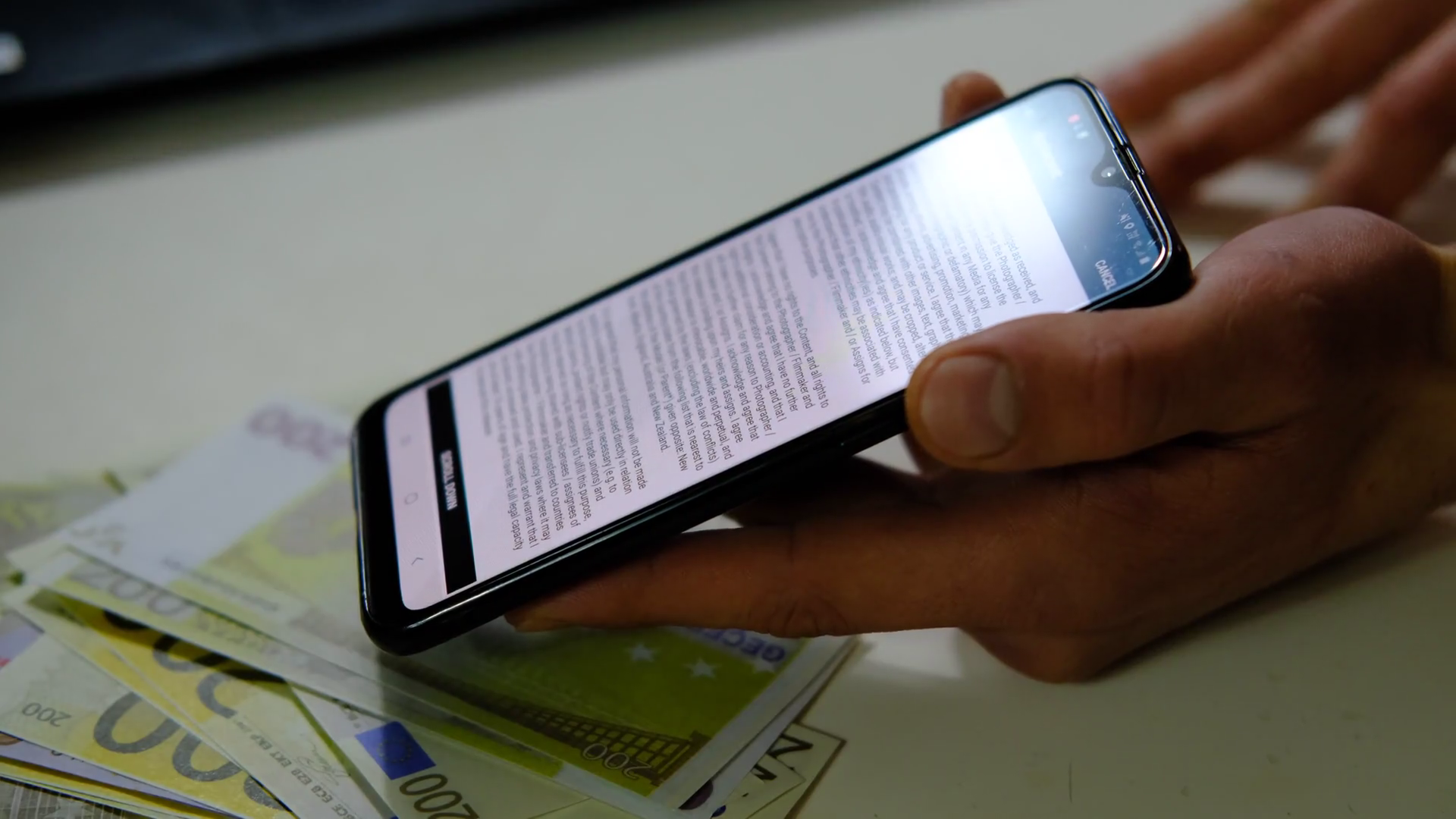 Reading Accepting Online Agreement On Screen Stock Footage SBV ...