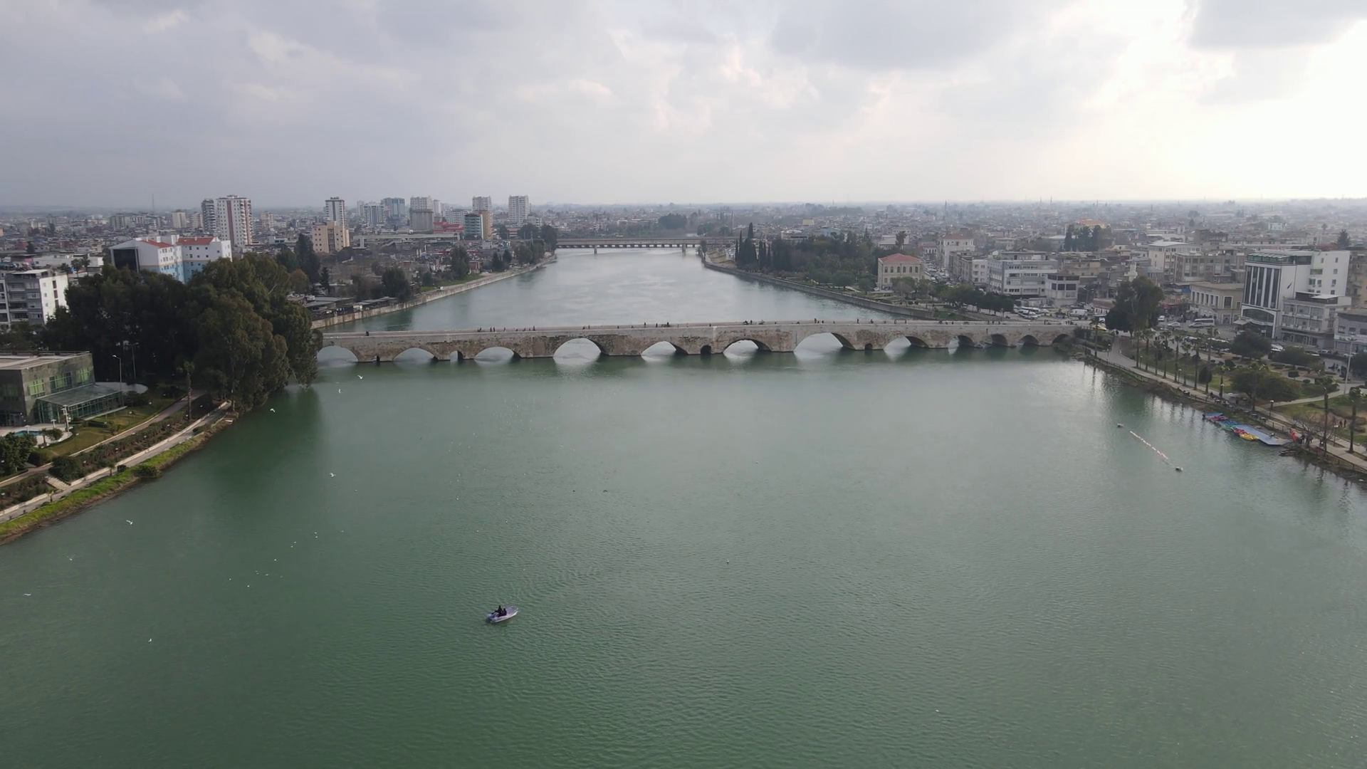 The Historical Stone Bridge In Adana Built Stock Footage SBV-347652075 ...