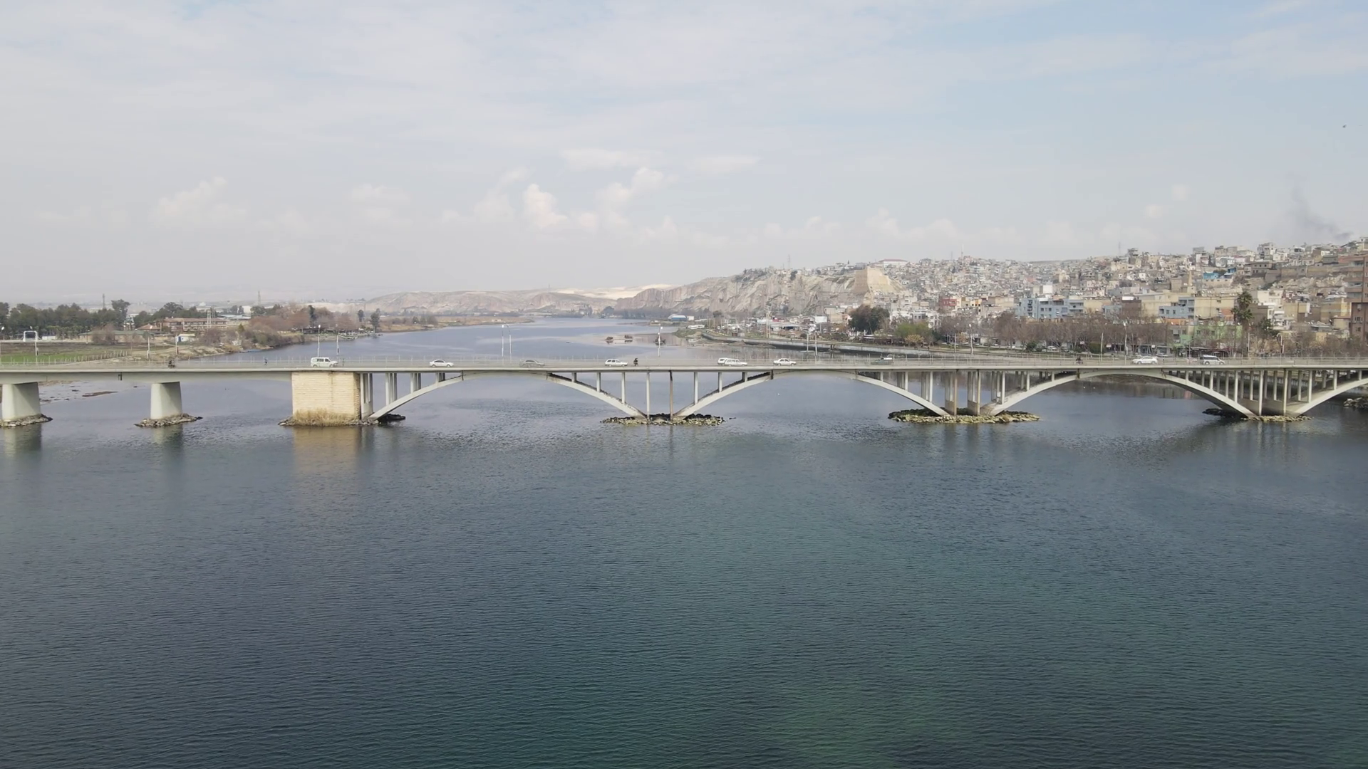 Drone View Of Bridge Over Firat River Firat Stock Footage SBV-347648106 ...