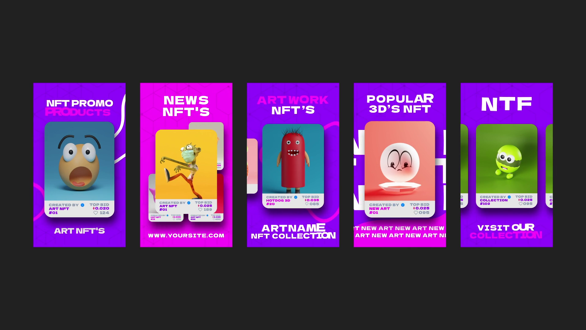 Nft Instagram Stories Template SBV-348553725 - Storyblocks