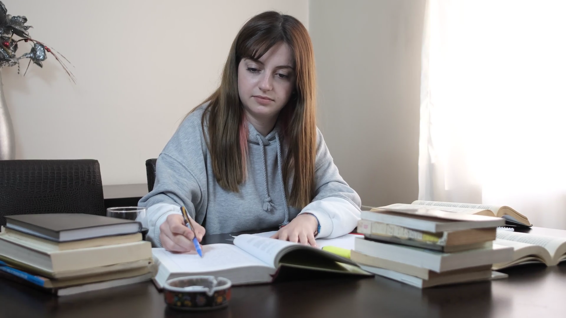 Student Girl Studying Hard Work Stock Footage SBV-348669329 - Storyblocks
