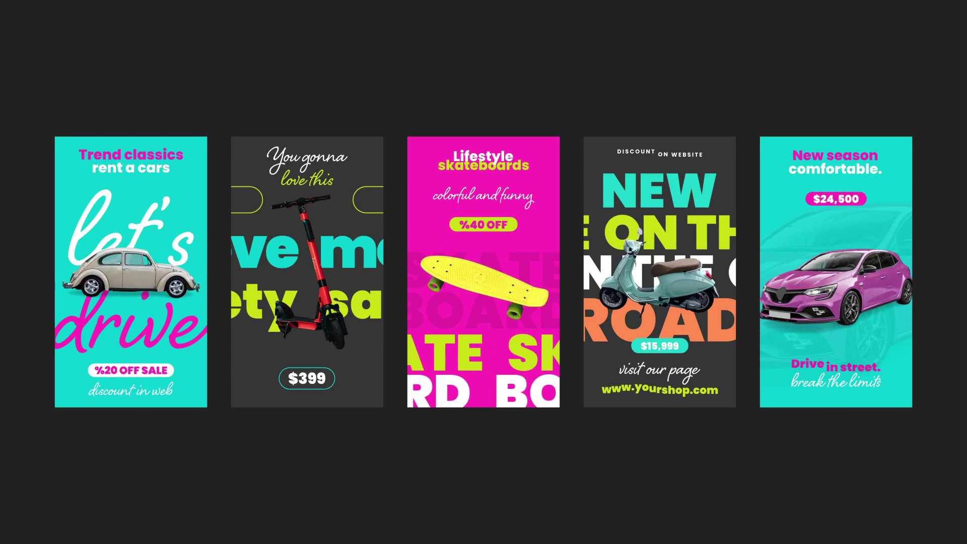 Vehicle Instagram Stories Template SBV-348404450 - Storyblocks