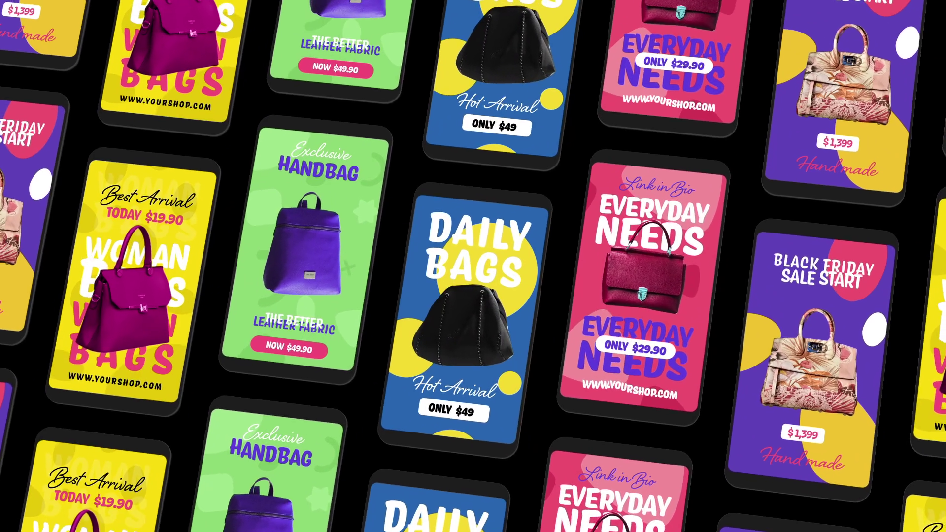 Woman Bag Instagram Stories Template SBV-348406775 - Storyblocks