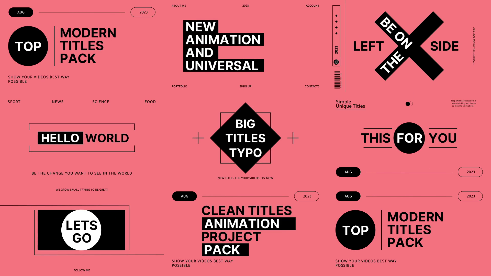 Modern Typography Titles Template SBV-348384766 - Storyblocks