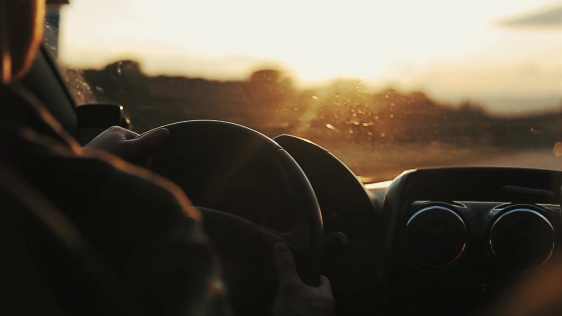 A Man Driving Car Sun Shining Outside Stock Footage SBV-327968760 ...