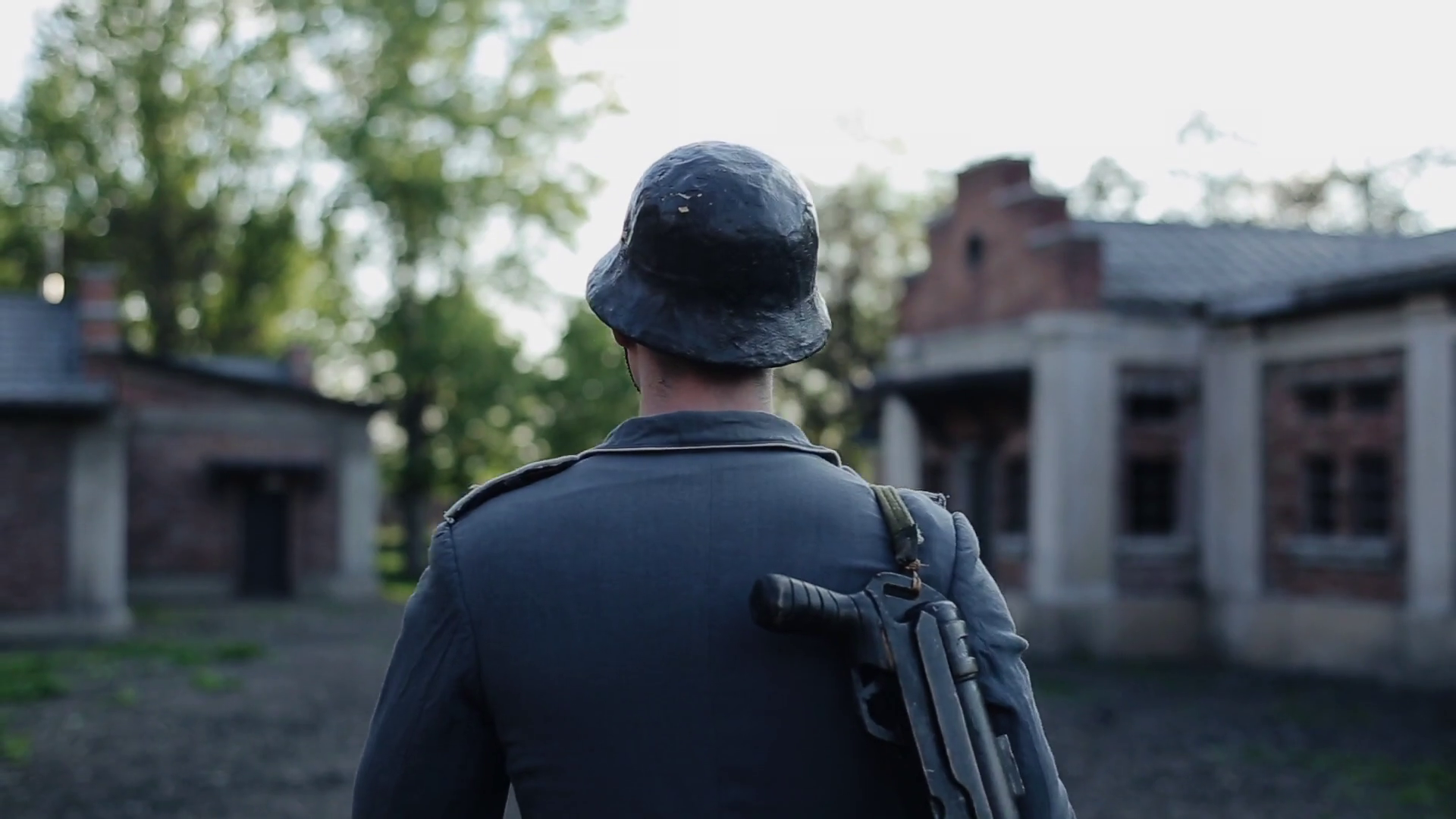 Back View Of German Soldier With Rifle Stock Footage SBV-337173618 ...