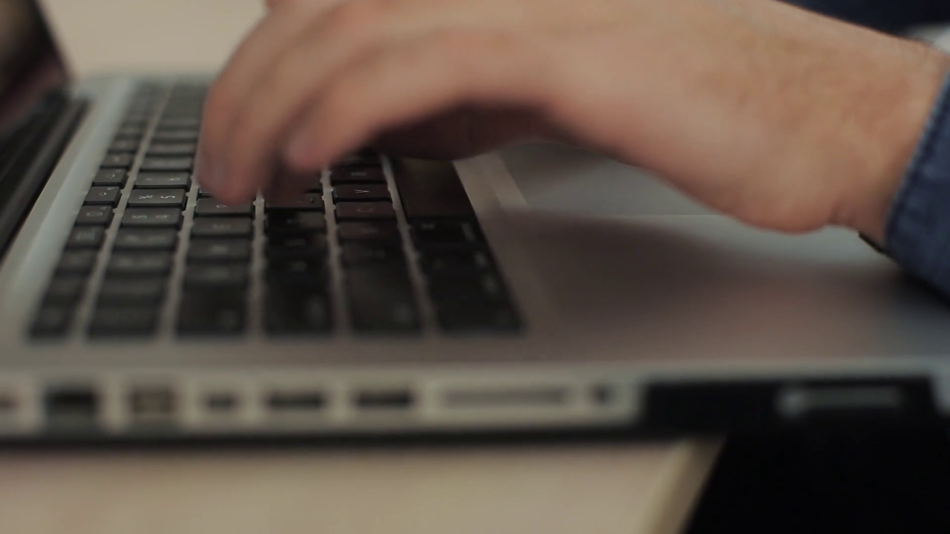 Close Up Male Hands Typing On Keyboard Stock Footage SBV-332737622 ...