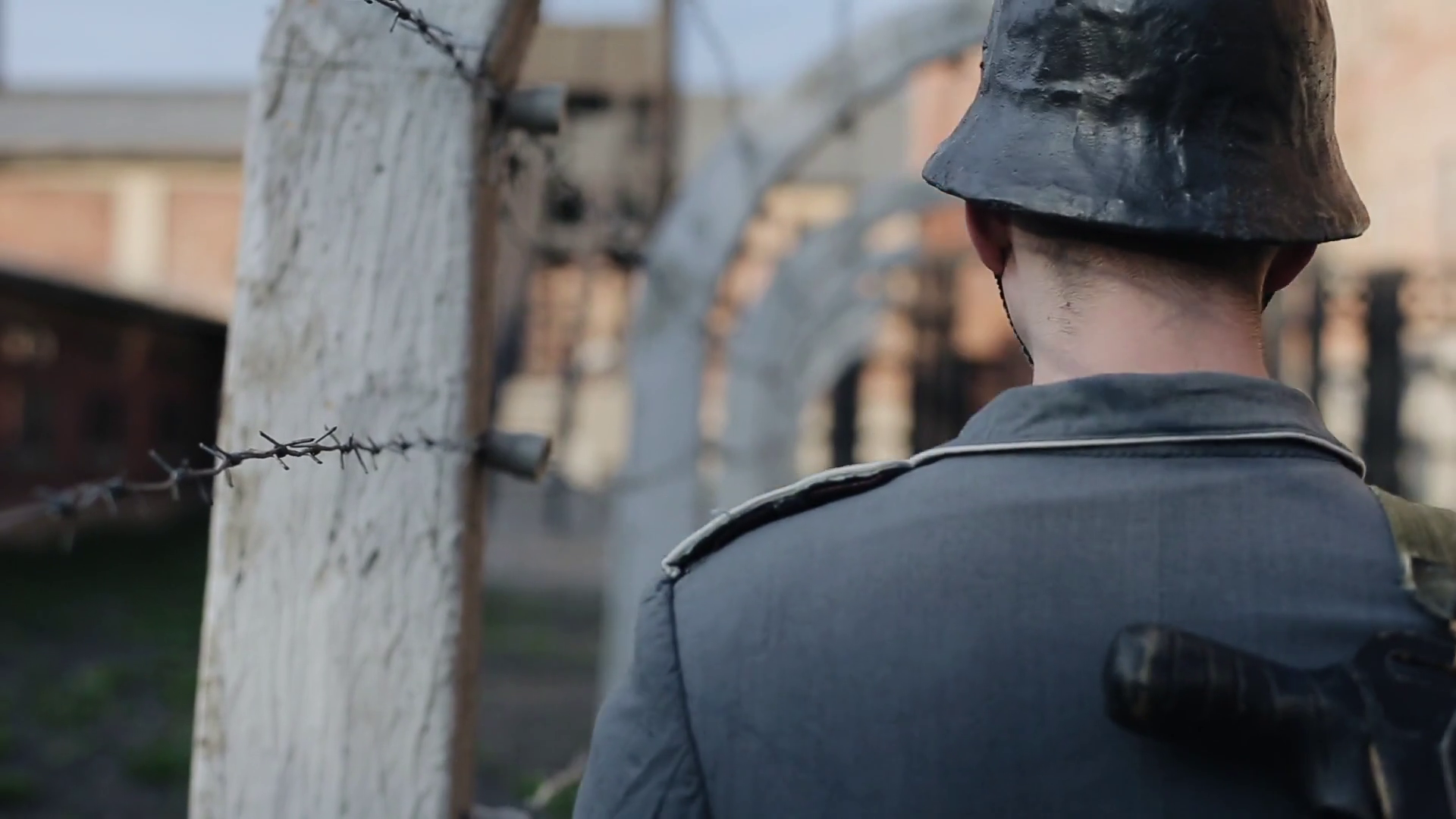 Rear View Of German Soldier Walking Along Stock Footage SBV-337173156 ...