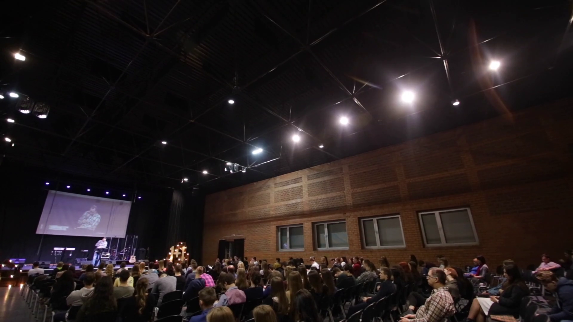 Speaker On Stage View From Audience Stock Footage SBV-327976522 ...