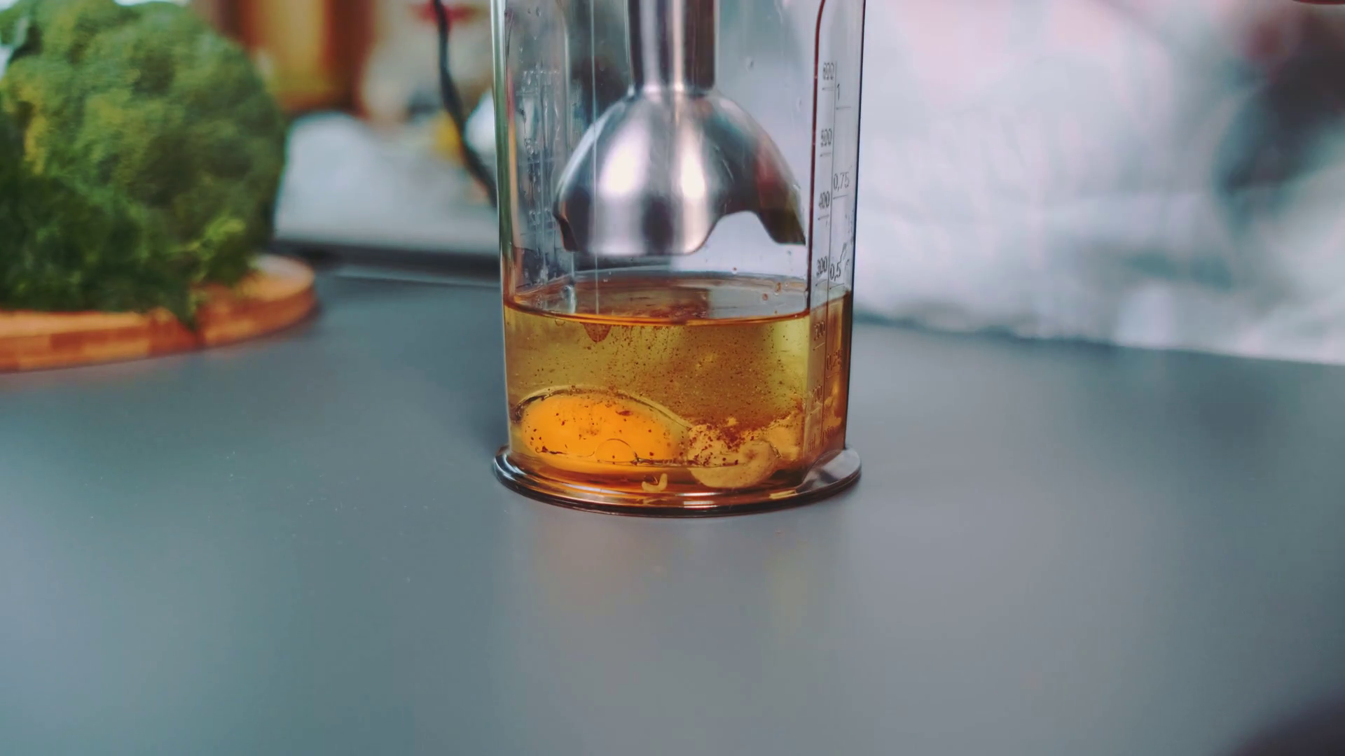 Mixing Liquid Ingredients With Hand Blender Stock Footage SBV-348481626 ...