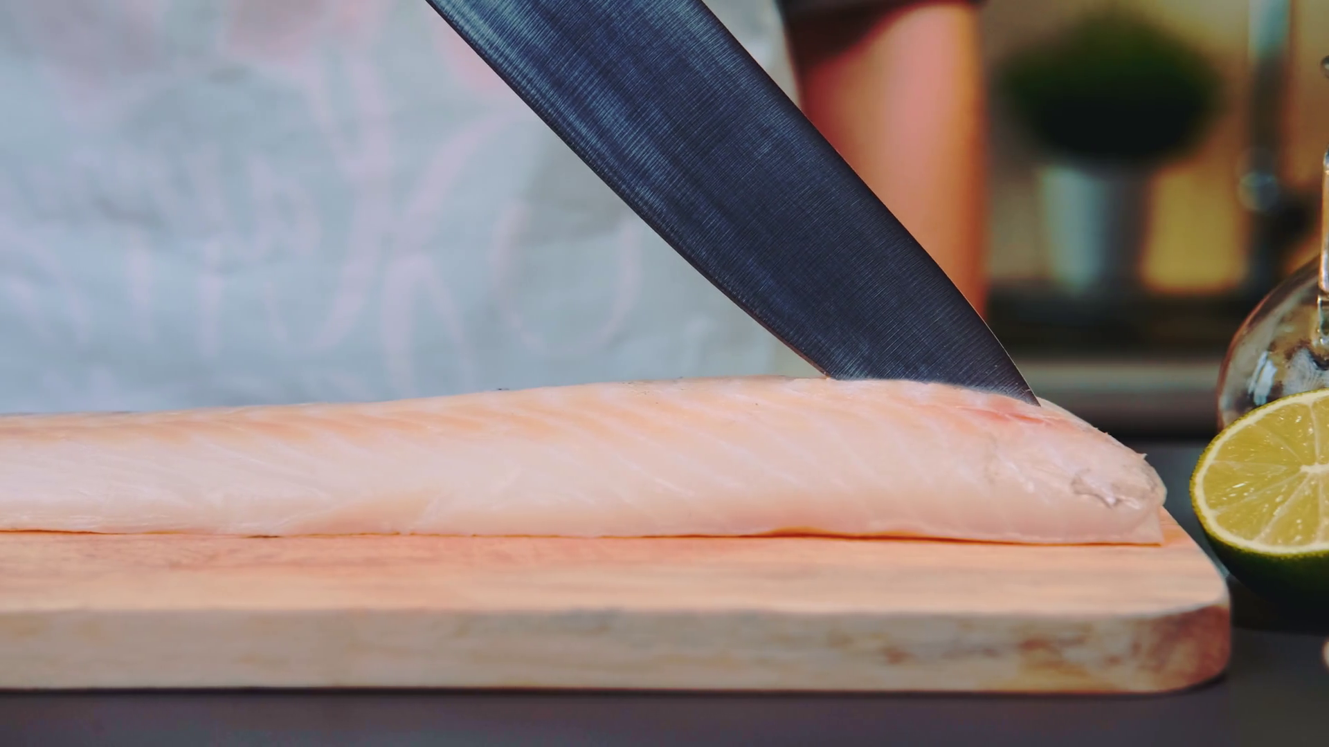 Slicing Fish Fillets On Cutting Board Stock Footage SBV-348552468 ...
