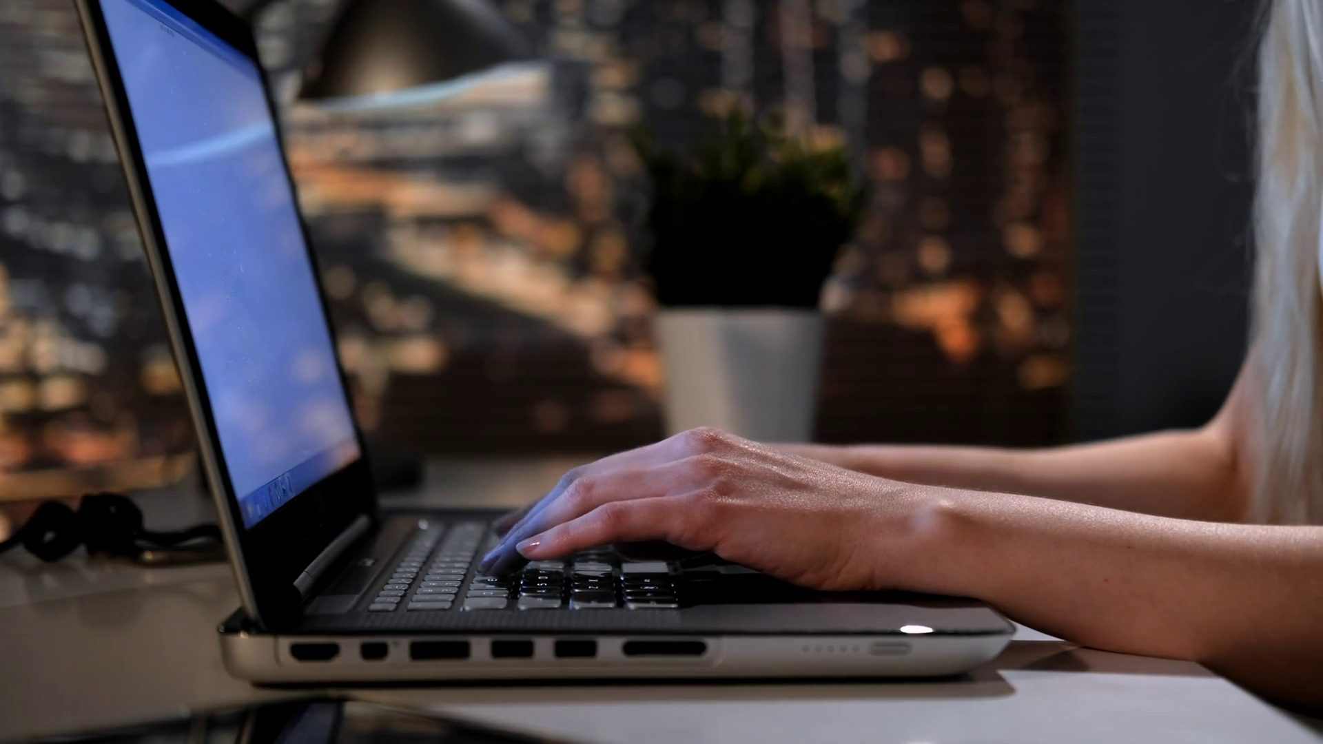 Close-up Of Woman's Hands Writing On Laptop Stock Footage SBV-338530655 ...