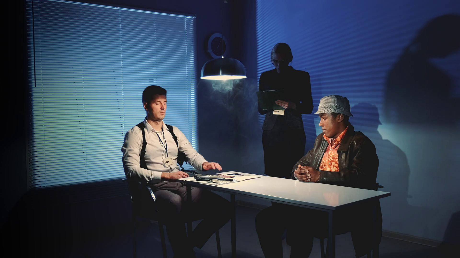 Detective Showing Picture Of Suspected Stock Footage SBV-338799027 ...