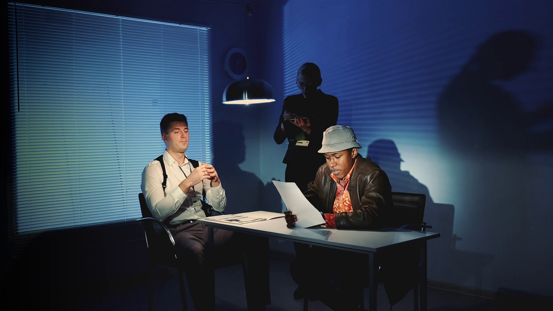 In Interrogation Room Police Detective Stock Footage SBV-338793990 ...