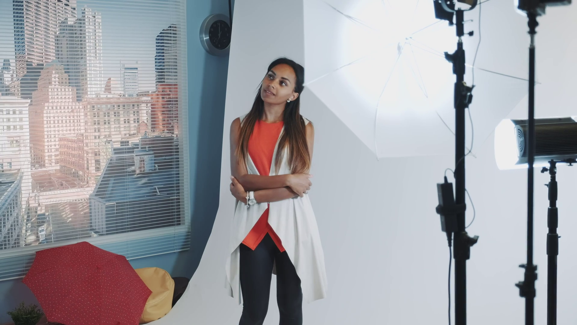 Photo Shoot Of Stylish Black Model In Modern Stock Footage SBV ...