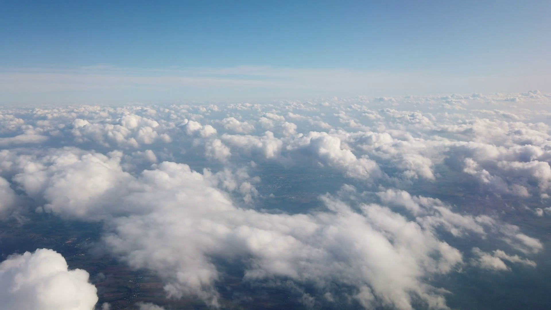 View From Airplane Illuminator Sky Flight Stock Footage SBV-338531812 ...