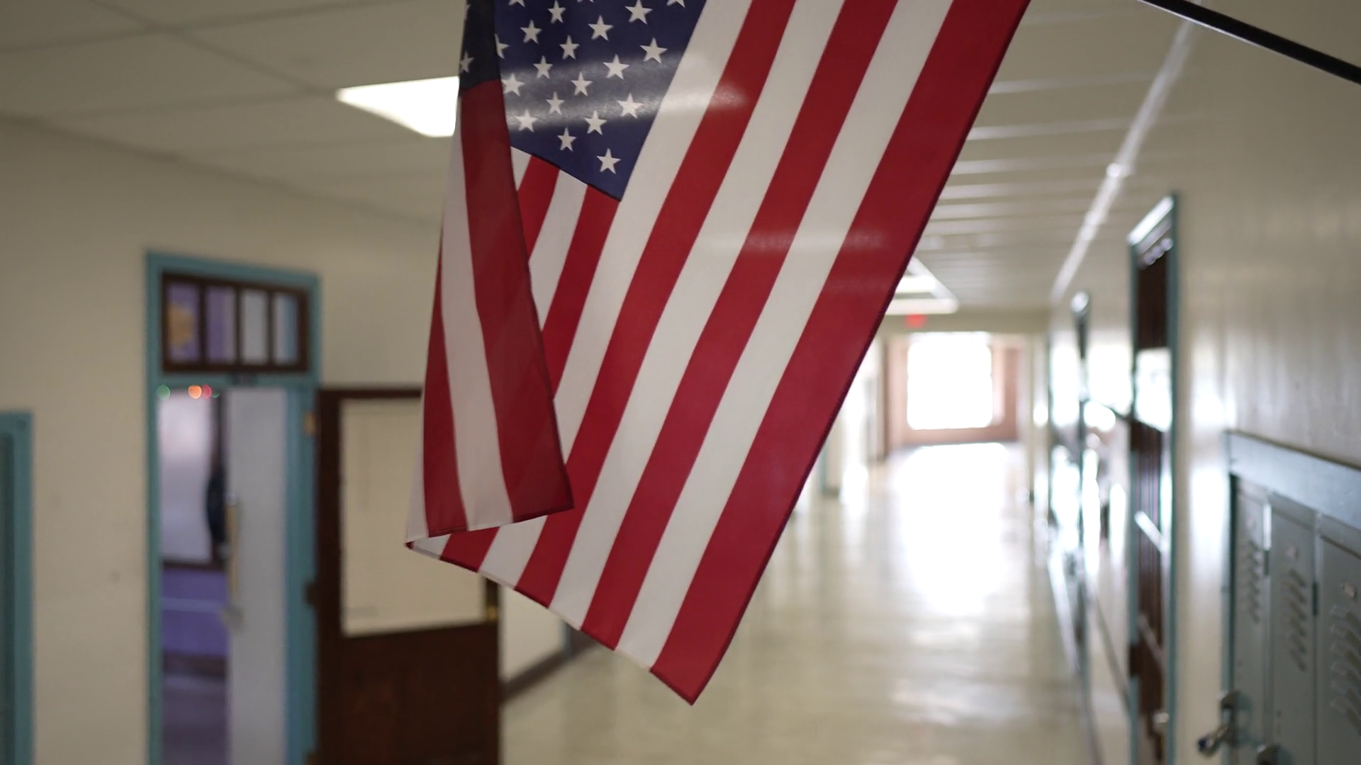 Quiet Hallway In School With Lockers Stock Footage SBV-352002619 ...
