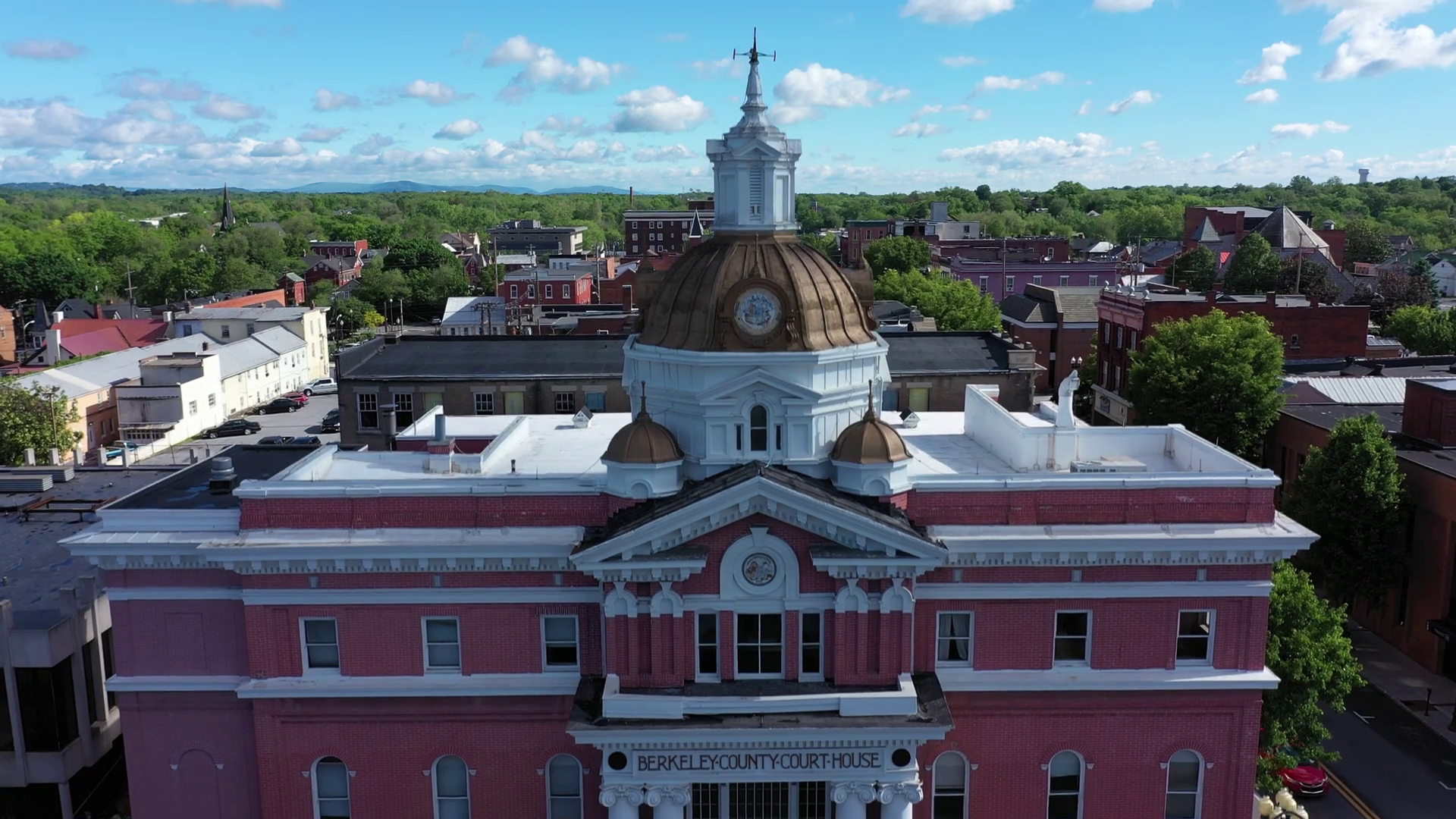 Aerial View Of Berkeley County Courthouse In Stock Footage SBV ...