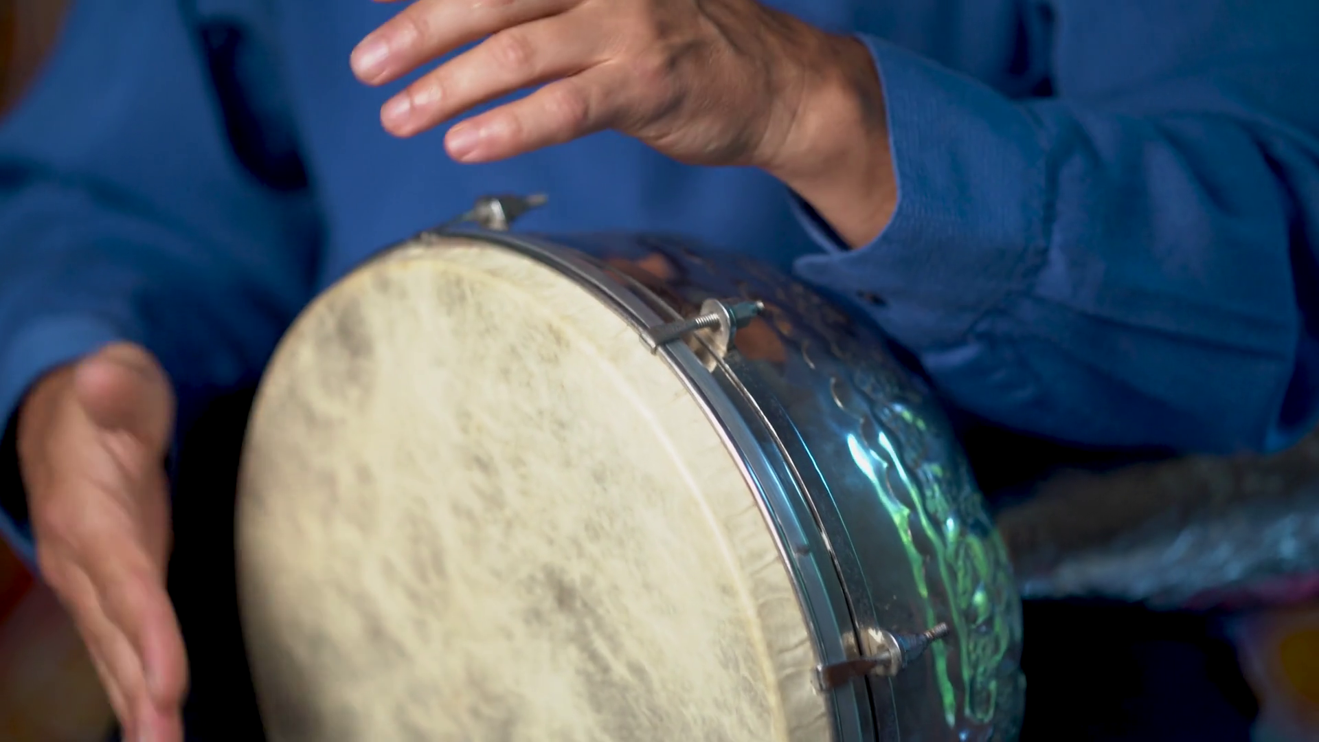 Closeup Of Hands Playing Slow Drumming Stock Footage SBV-352597171 ...