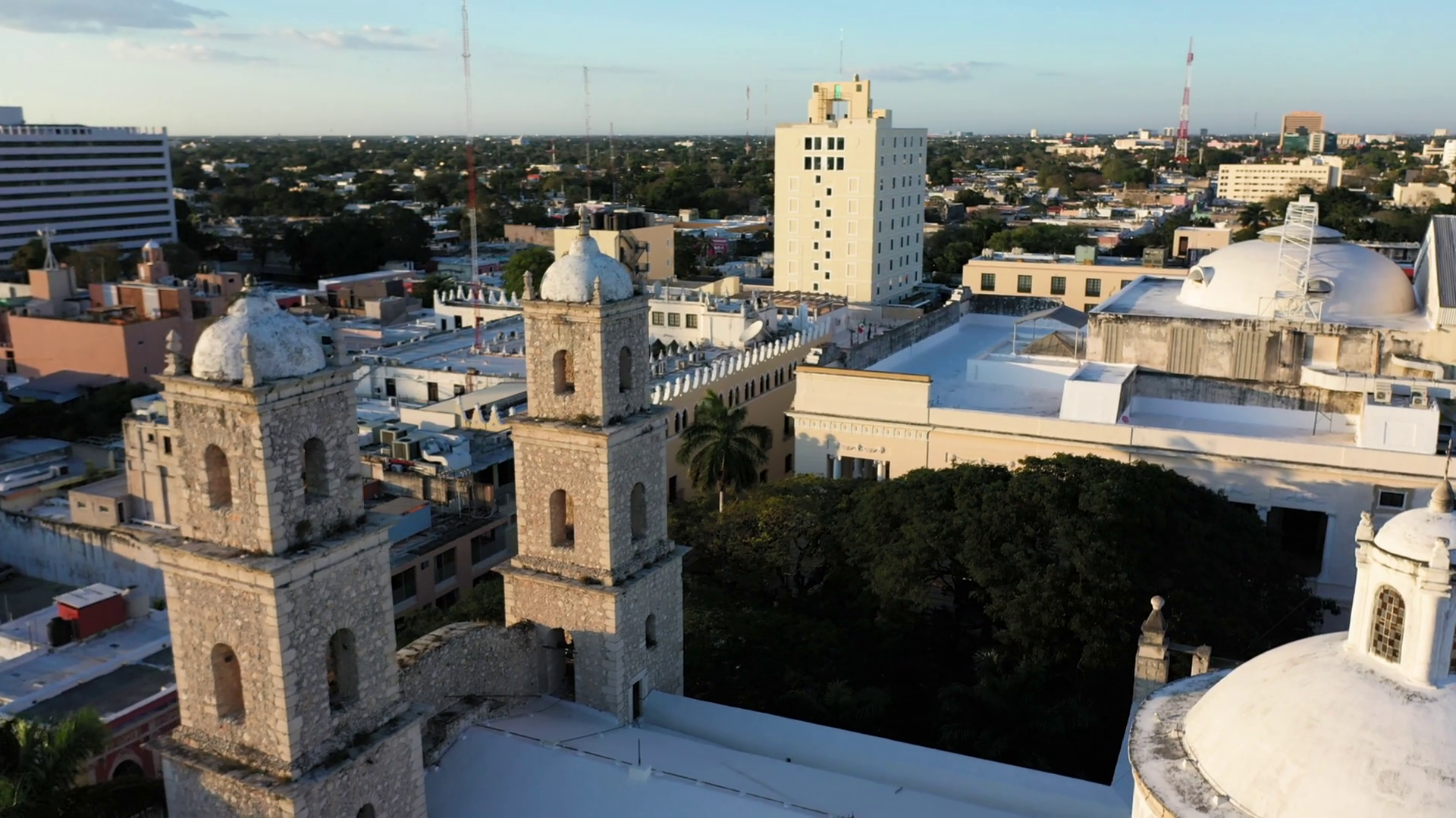 Aerial Camera Pushing In At Sunset Onto Stock Footage SBV-352286008 ...