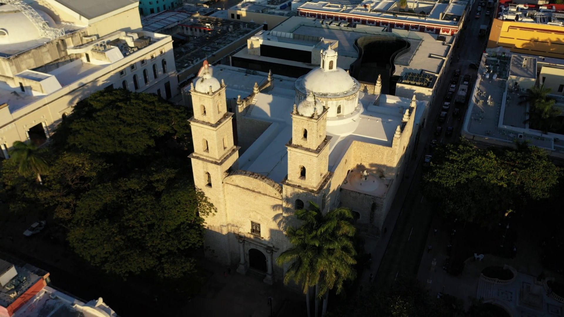 Aerial Camera Pushing In At Sunset Onto Stock Footage SBV-352285908 ...