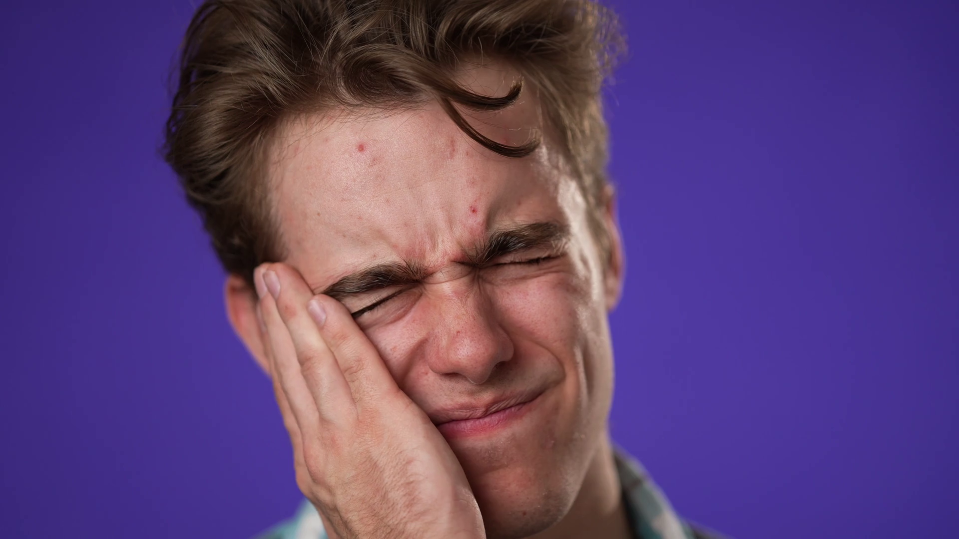 Closeup Slow Motion Portrait Of Angry Upset Stock Footage SBV-352190587 ...