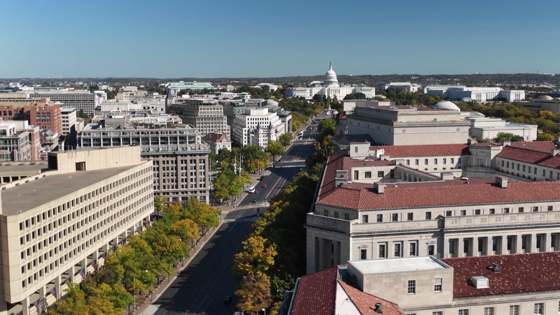Aerial View Of Capitol Washington Dc Stock Footage SBV-352120682 ...