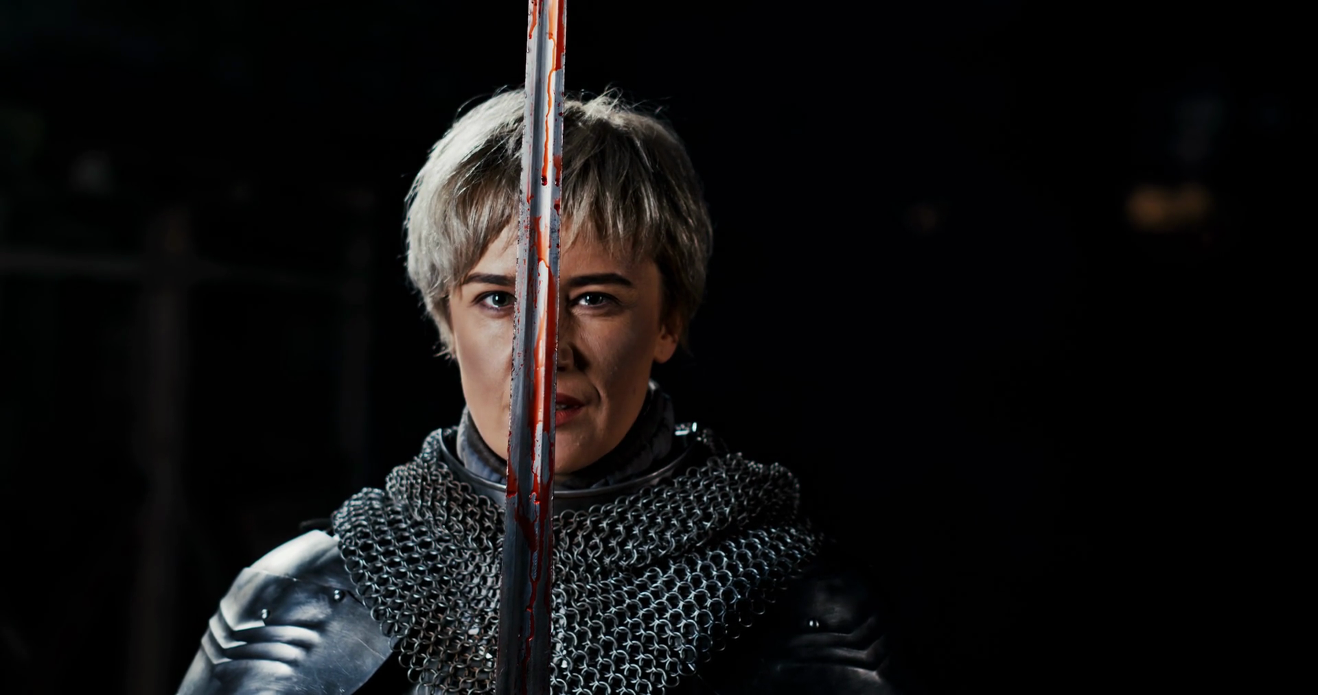 Woman In Ancient Armour With Broadsword Stock Footage SBV-351934896 ...