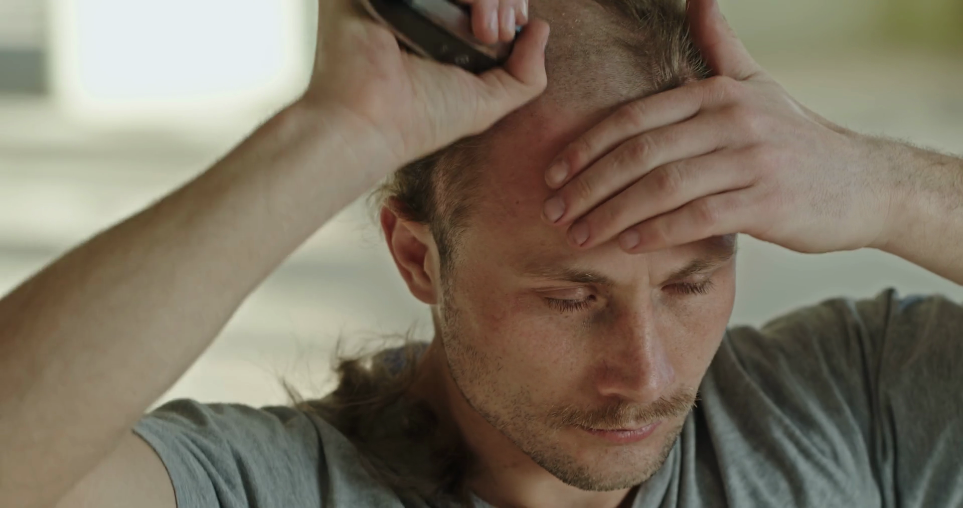 Man Removing Hair From Head Stock Footage SBV-351892995 - Storyblocks