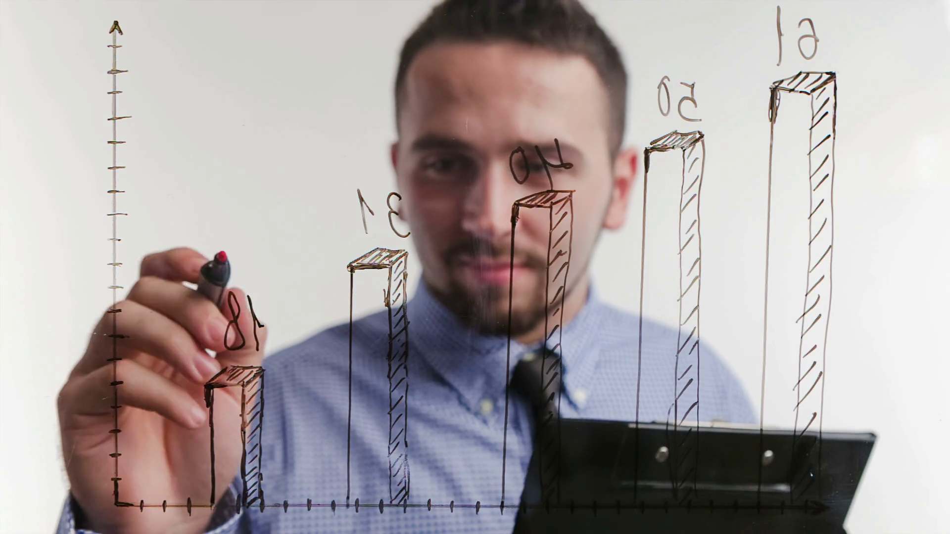 Male Hand Drawing Graph Stock Footage SBV-347617778 - Storyblocks