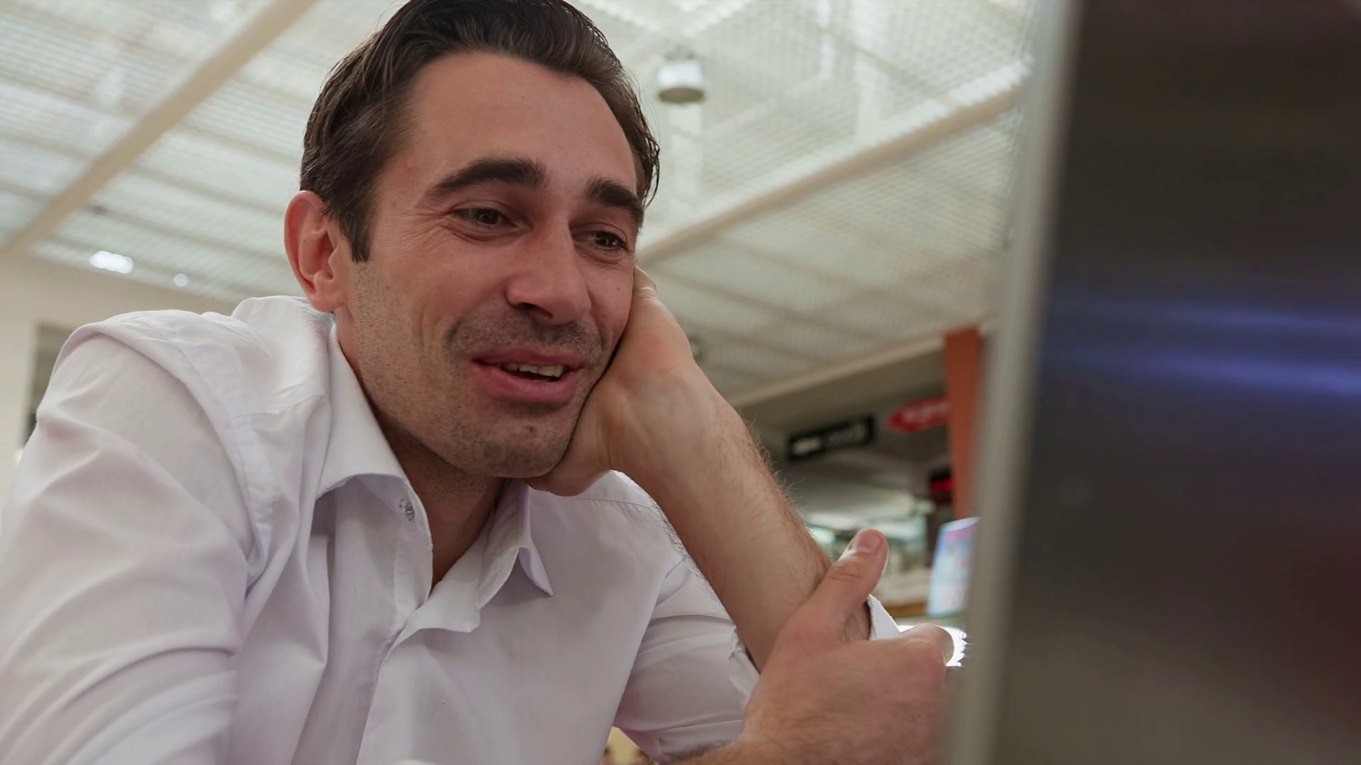 While Talking Via Webcam Very Quiet Voice Stock Footage SBV-347618535 ...