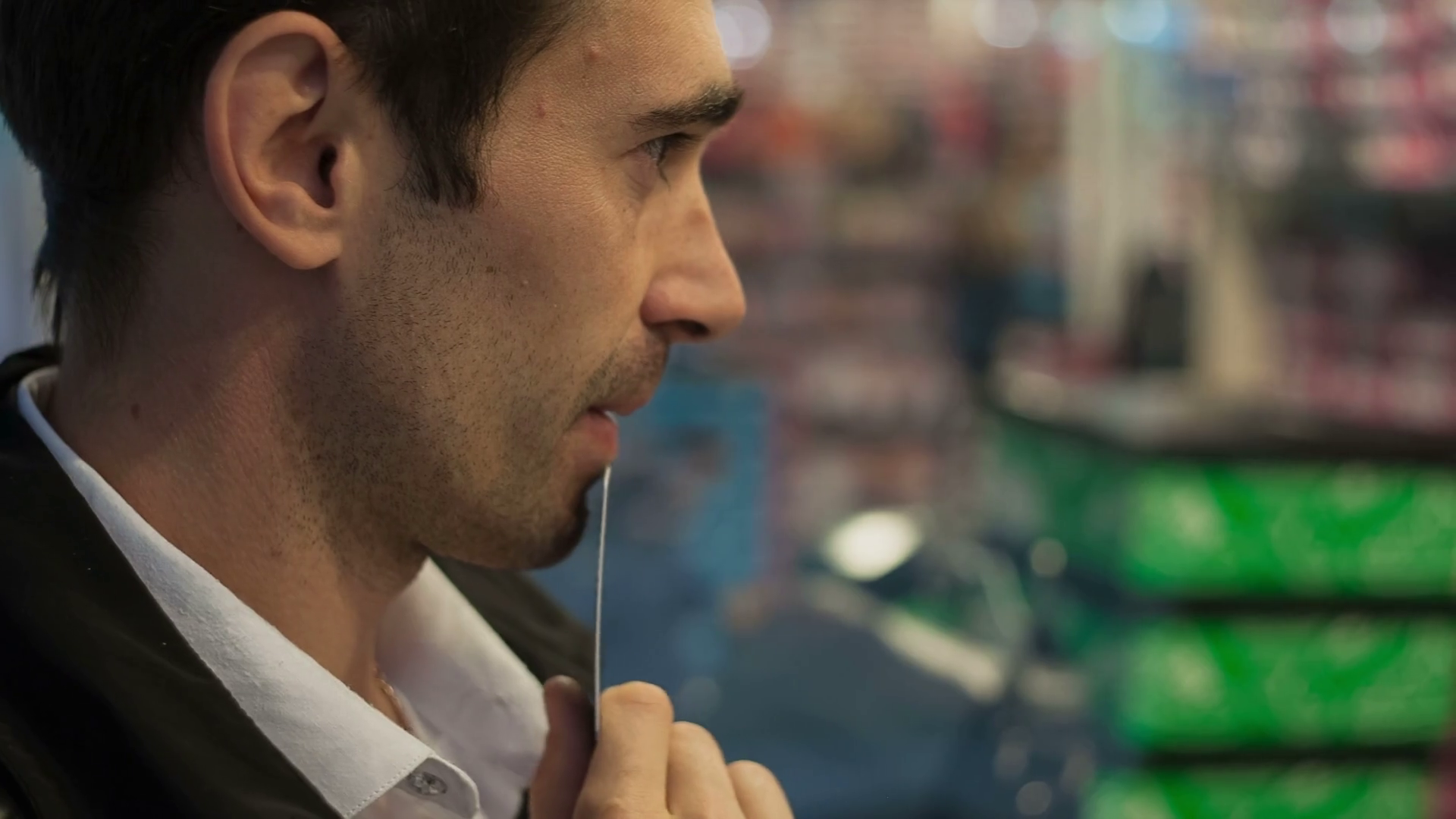 Man With Credit Card In Hand Standing In Stock Footage SBV-347617264 ...