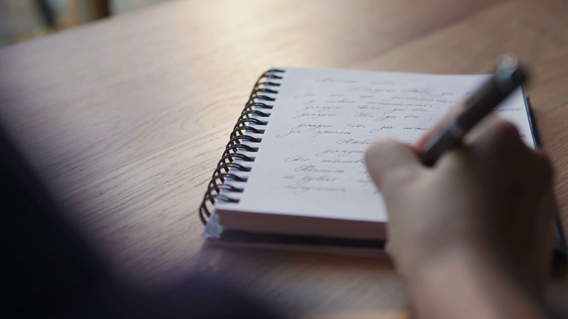 Close Up Of Woman Writer Hand Writing In Stock Footage SBV-347617229 ...