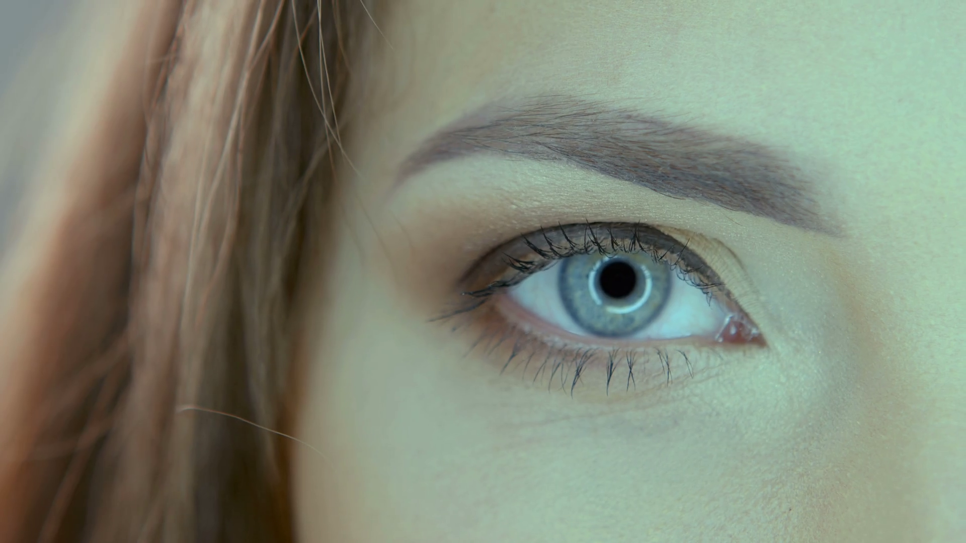 Close Up Video Of Woman's Blue Eye In Studio Stock Footage SBV ...