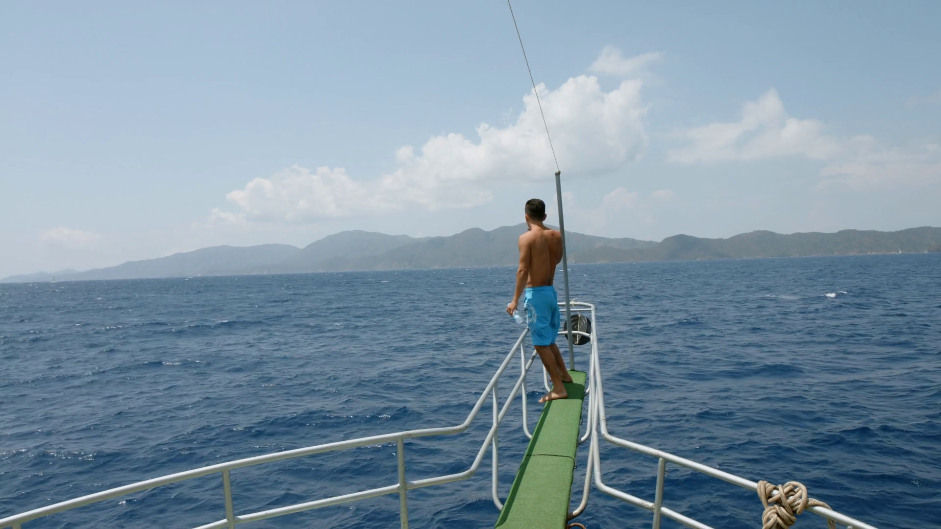 Young Man Standing In Front Of Ship During Stock Footage SBV-347626274 ...