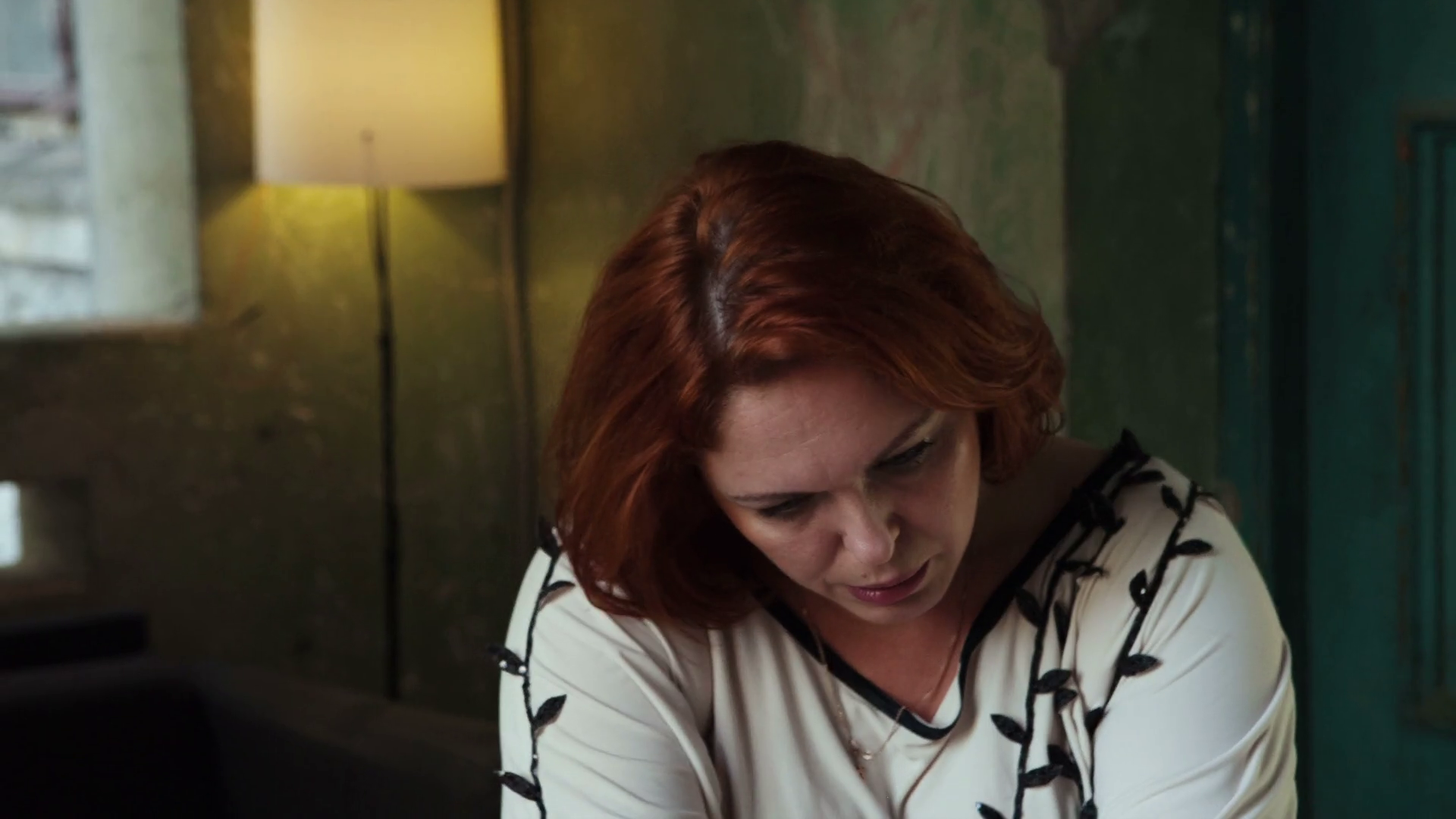 Adult Woman In Stress At Home Crying At Table Stock Footage SBV ...