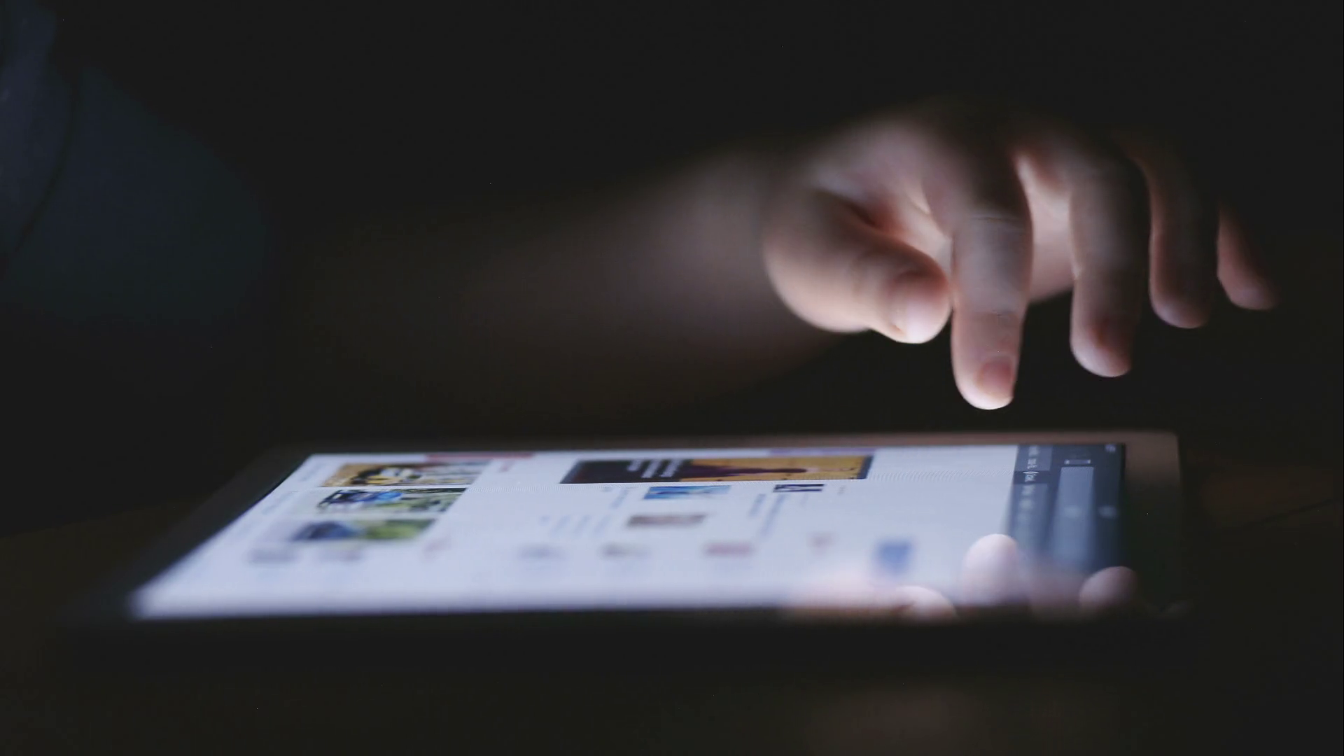 Close Up Of Kid Hand Touching Screen Of Stock Footage SBV-347631457 ...