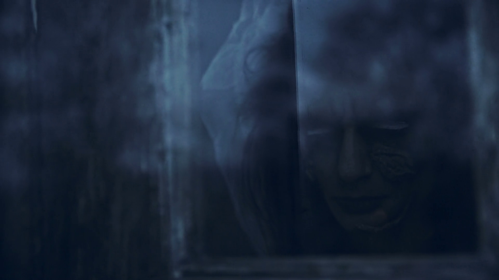 Reflection Of Demonic Ghost Face On Window Stock Footage SBV-347623027 ...