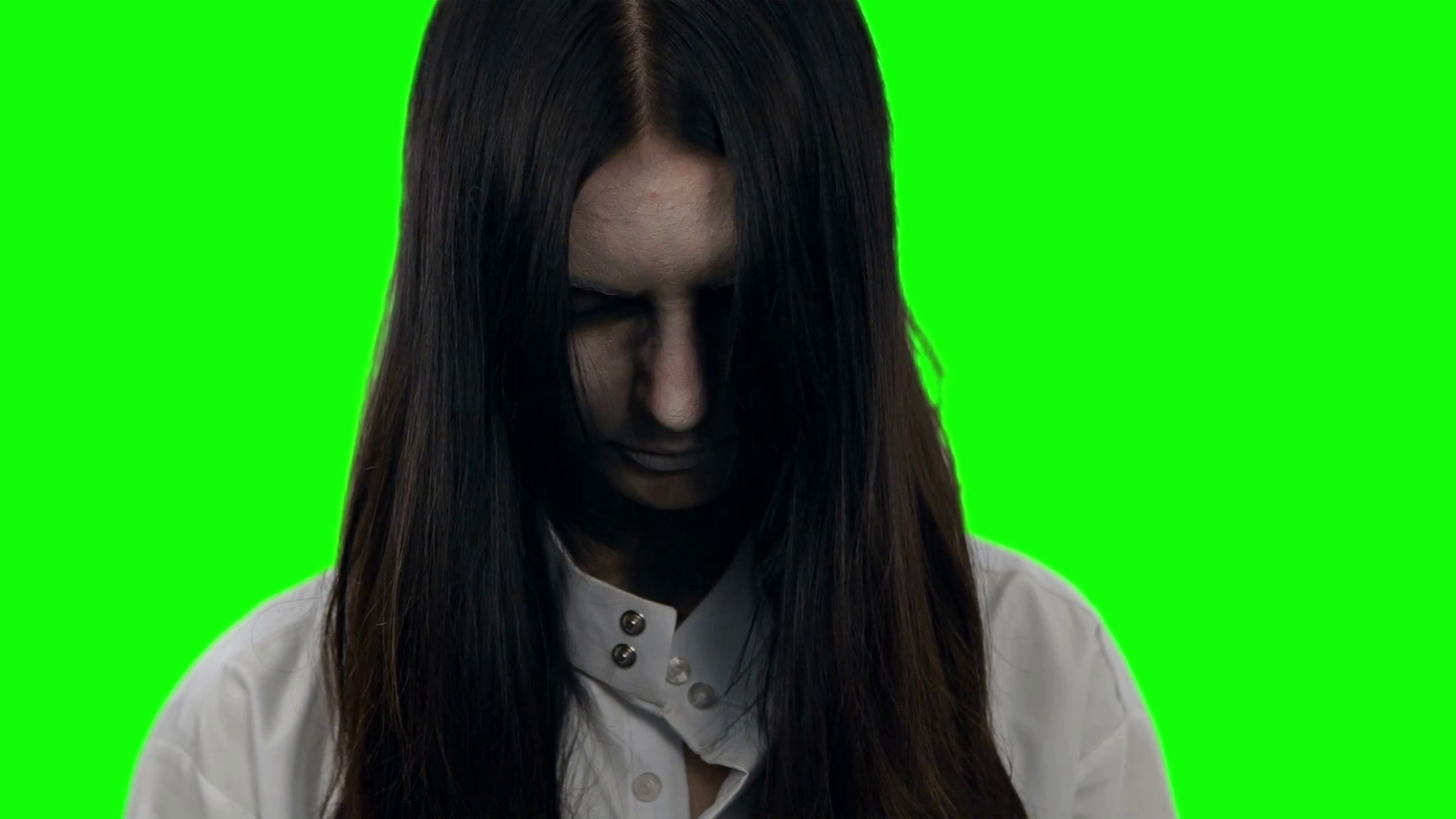 Girl Dead Zombie Face Raises Declines Stock Footage SBV-347619361 ...