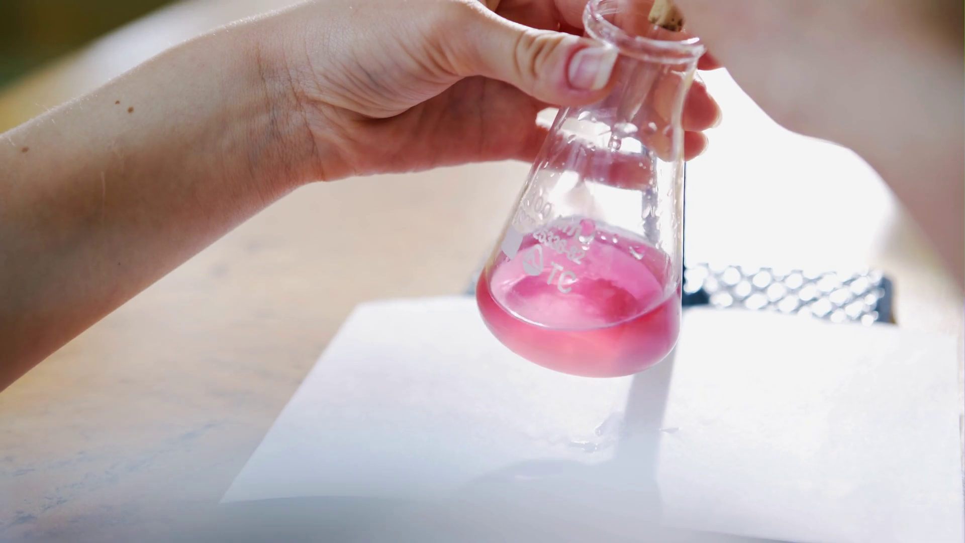 Scientist Adds Liquid To Flask Stock Footage SBV-347623447 - Storyblocks