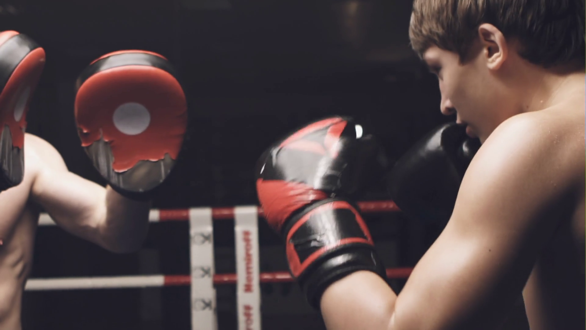 Two Professional Boxers Training On Grand Stock Footage SBV-347619497 ...