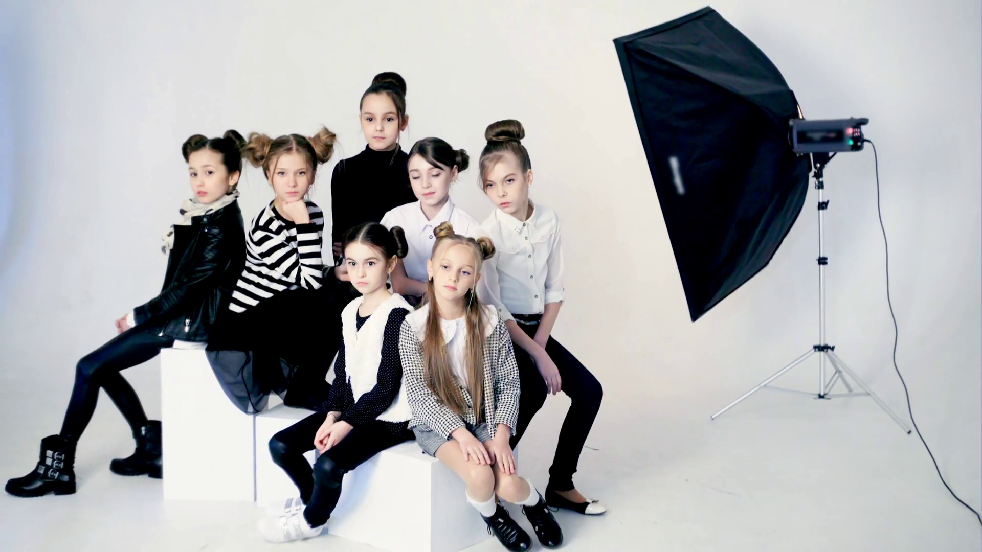 Girls Posing In Studio During Fashion Photo Stock Footage SBV-347638184 ...