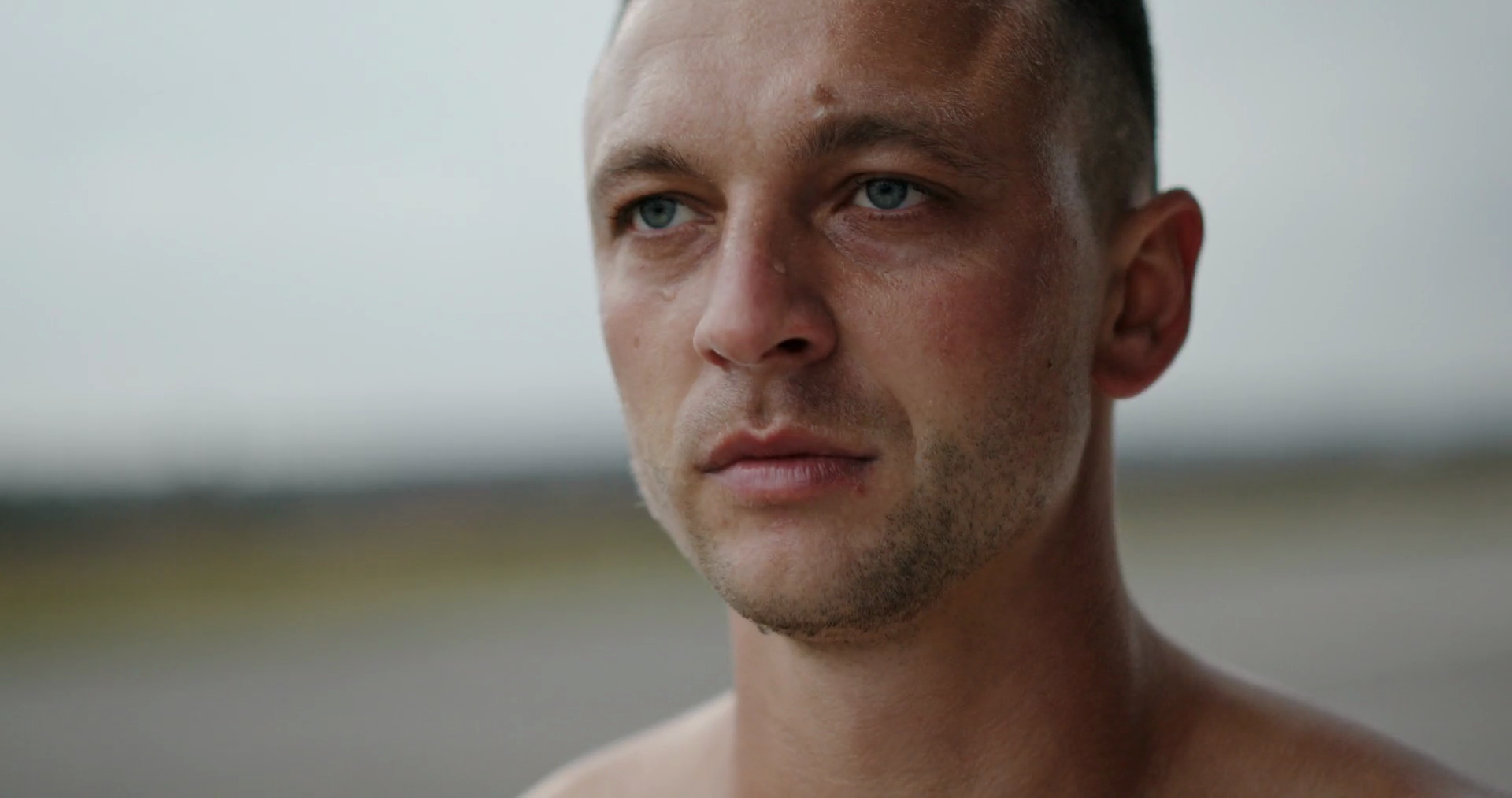 The Face Of Tense Sweaty Athlete Male Stock Footage SBV-347633787 ...