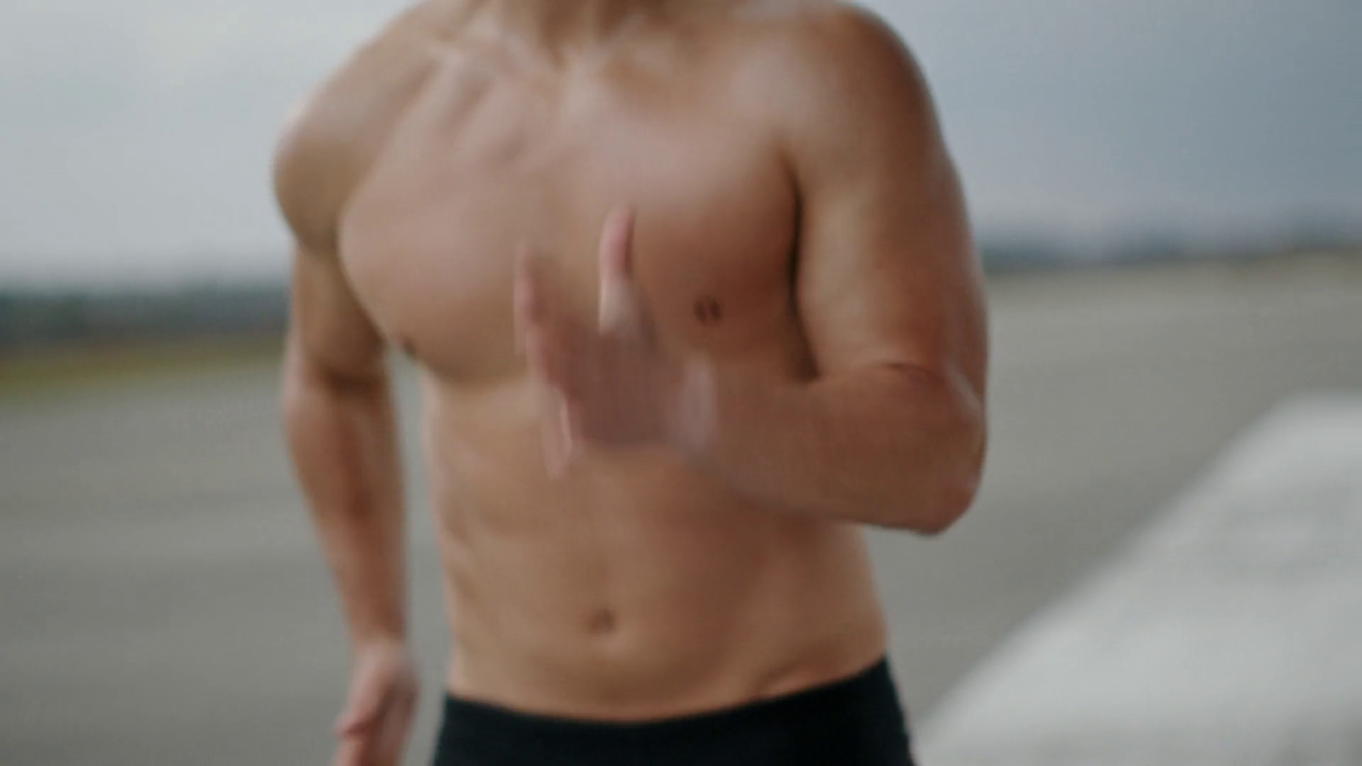Determined Man Running On Spot In Countryside Stock Footage SBV ...